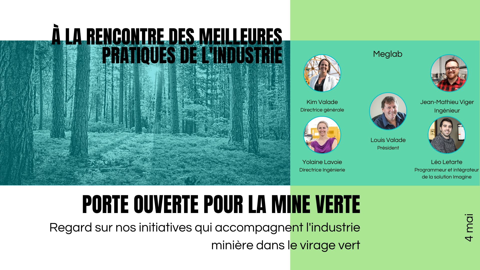 Conférence : Porte ouverte pour la mine verte | Réalisations | MEGLAB Conférence : Porte ouverte pour la mine verte | Réalisations | MEGLAB